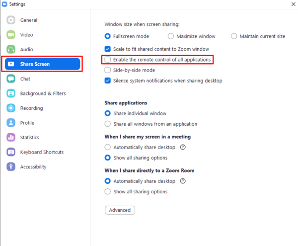 Zoom: How to Prevent Someone From Remotely Controlling Applications via ...