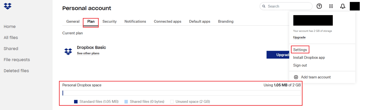 Dropbox: How to View How Much of Your Space You’re Using - Technipages