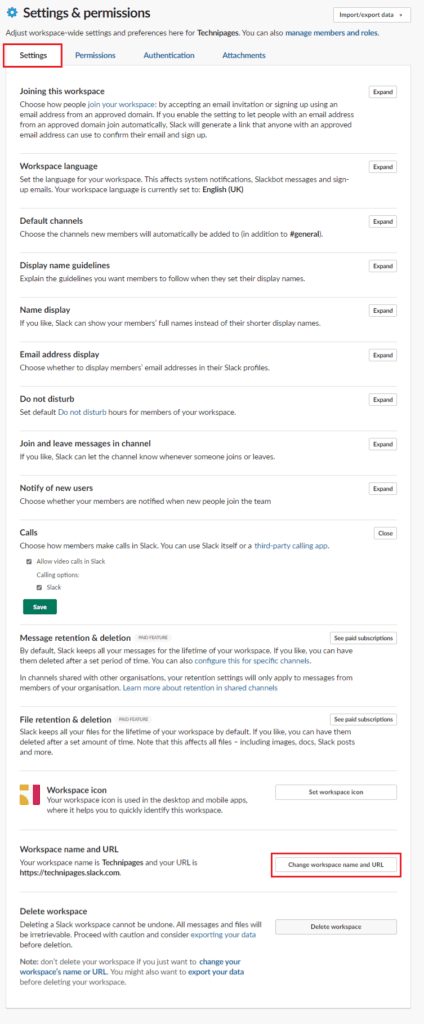Slack: How to Change Your Workspace Name and URL - Technipages