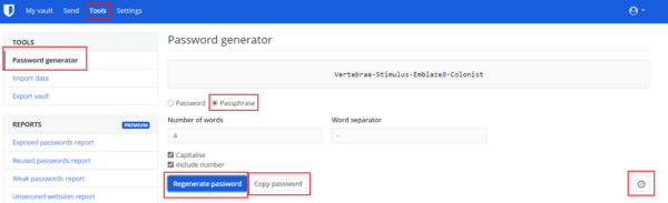 Bitwarden: How To Generate a Passphrase - Technipages