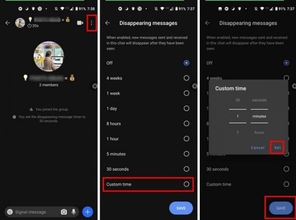 How to Set and Manage Disappearing Messages on Signal - Technipages