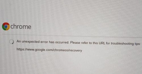 Chromebook: An Unexpected Error Has Occurred - Technipages