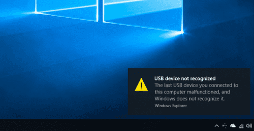 Fix: Last Device Connected to This Computer Malfunctioned - Technipages