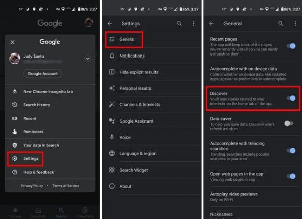 How to Enable, Disable, and Manage The Google Discover Feed - Technipages