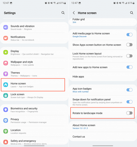 Galaxy S22: Enable/Disable Auto Rotate Screen - Technipages
