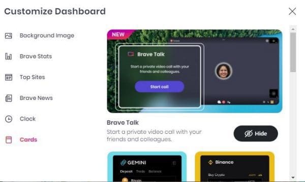 Brave Browser: How to Customize the New Tab Page - Technipages