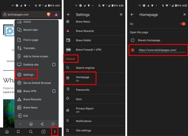 How to Customize the Home Page for Brave - Technipages