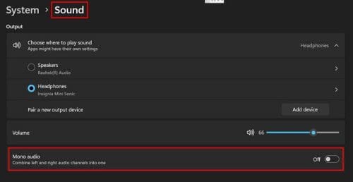 2 Ways to Enable/Disable Mono Audio in Windows 11 - Technipages