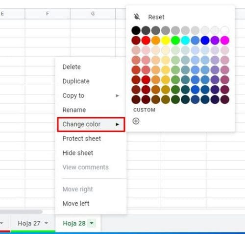 Google Sheets: How to Color Code Tabs - Technipages