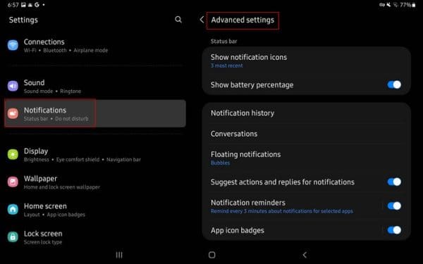Samsung Galaxy Tab S5e - How to Customize Your Notifications - Technipages