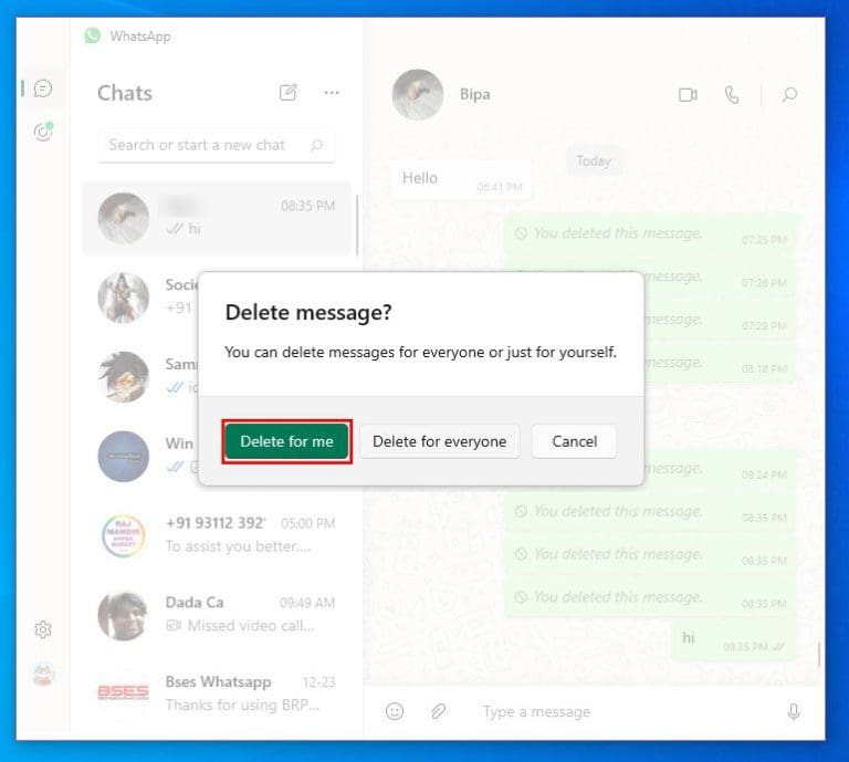 WhatsApp Delete for Me: All You Need to Know - Technipages