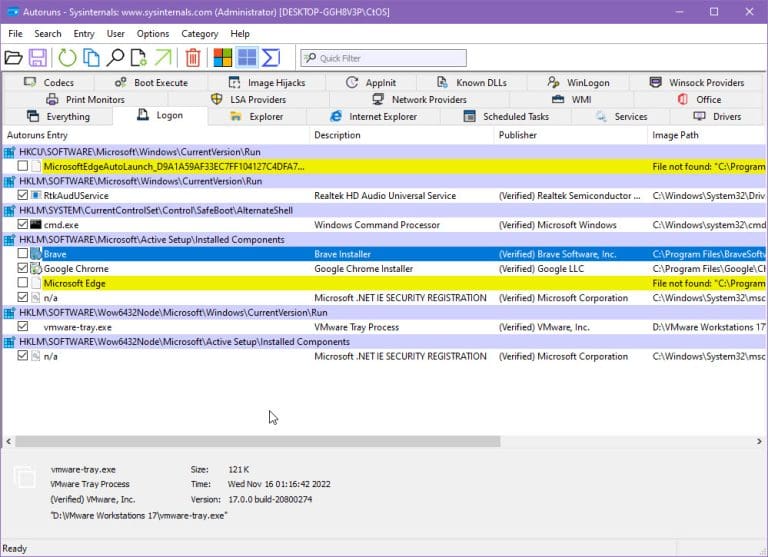 What Is Autoruns for Windows and How to Use It - Technipages