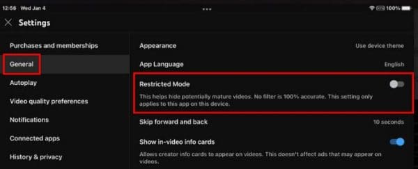 YouTube: How to Turn off or on Restricted Mode - Technipages