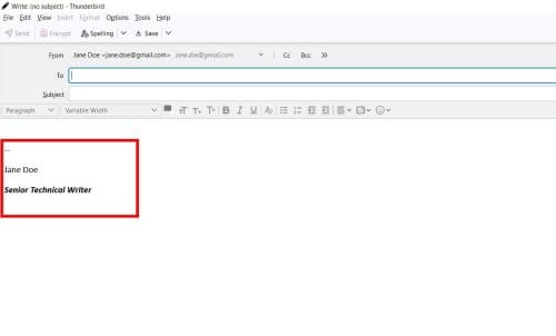 How to Add Signature to Mozilla Thunderbird - Technipages