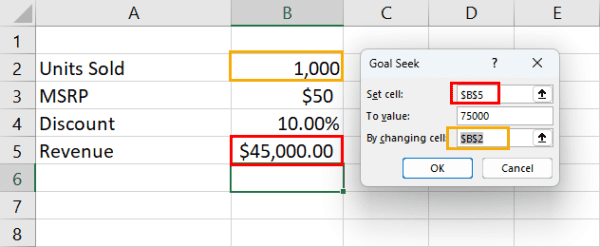 How to Use Goal Seek in Excel (+ Real Examples) - Technipages
