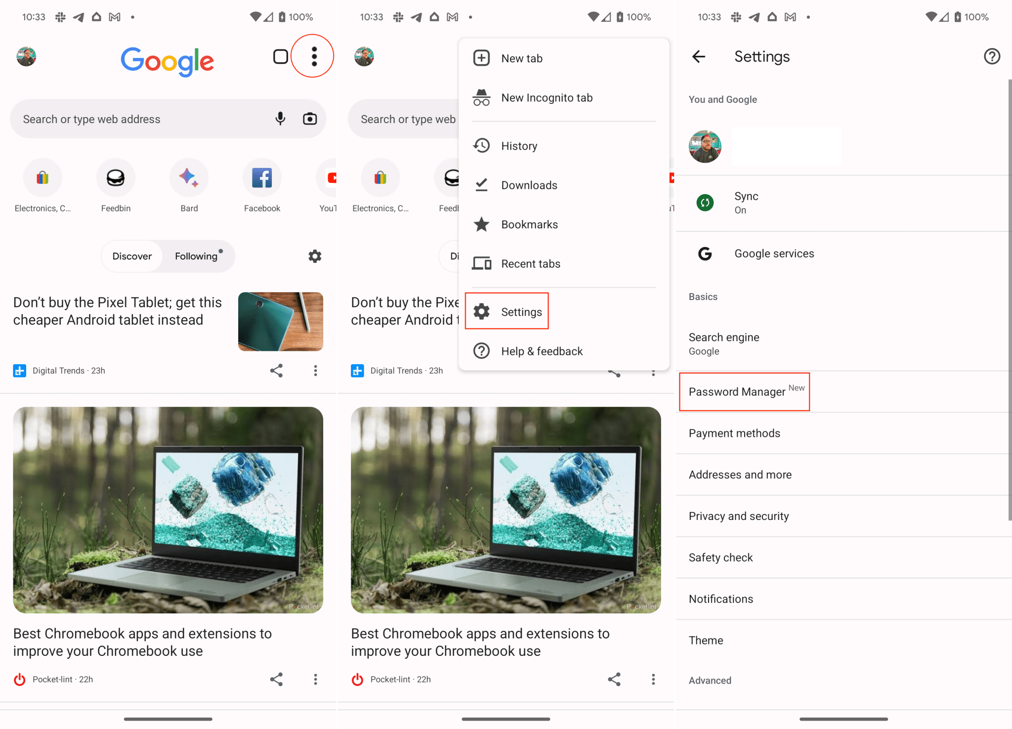 How to Add Chrome Password Manager to Home Screen - Technipages