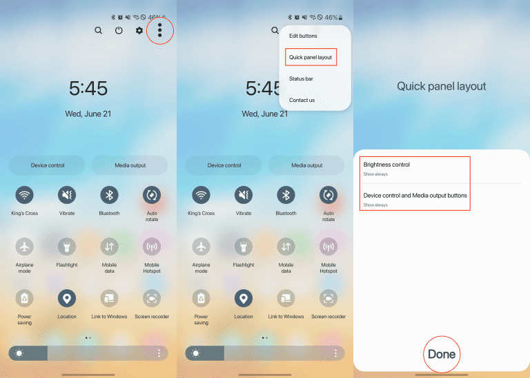 How to Customize Quick Settings Panel on Galaxy S23 - Technipages