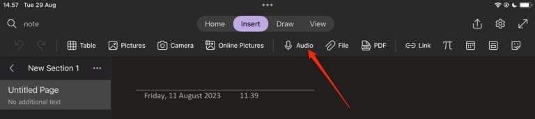 How to Record Audio in OneNote - Technipages