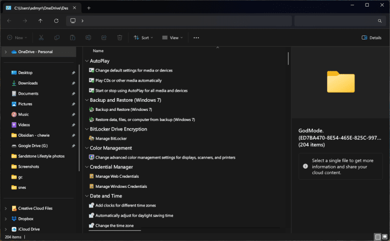 How to Use God Mode in Windows 11 - Technipages