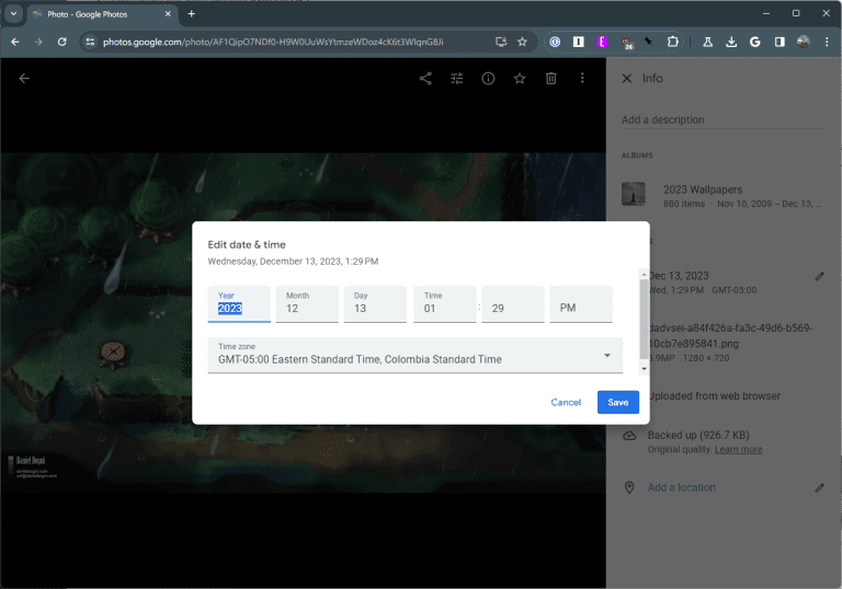 How to Change the Time and Date on Picture for Google Photos - Technipages