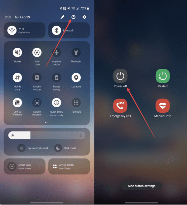 Galaxy S24: How to Turn Off - Technipages