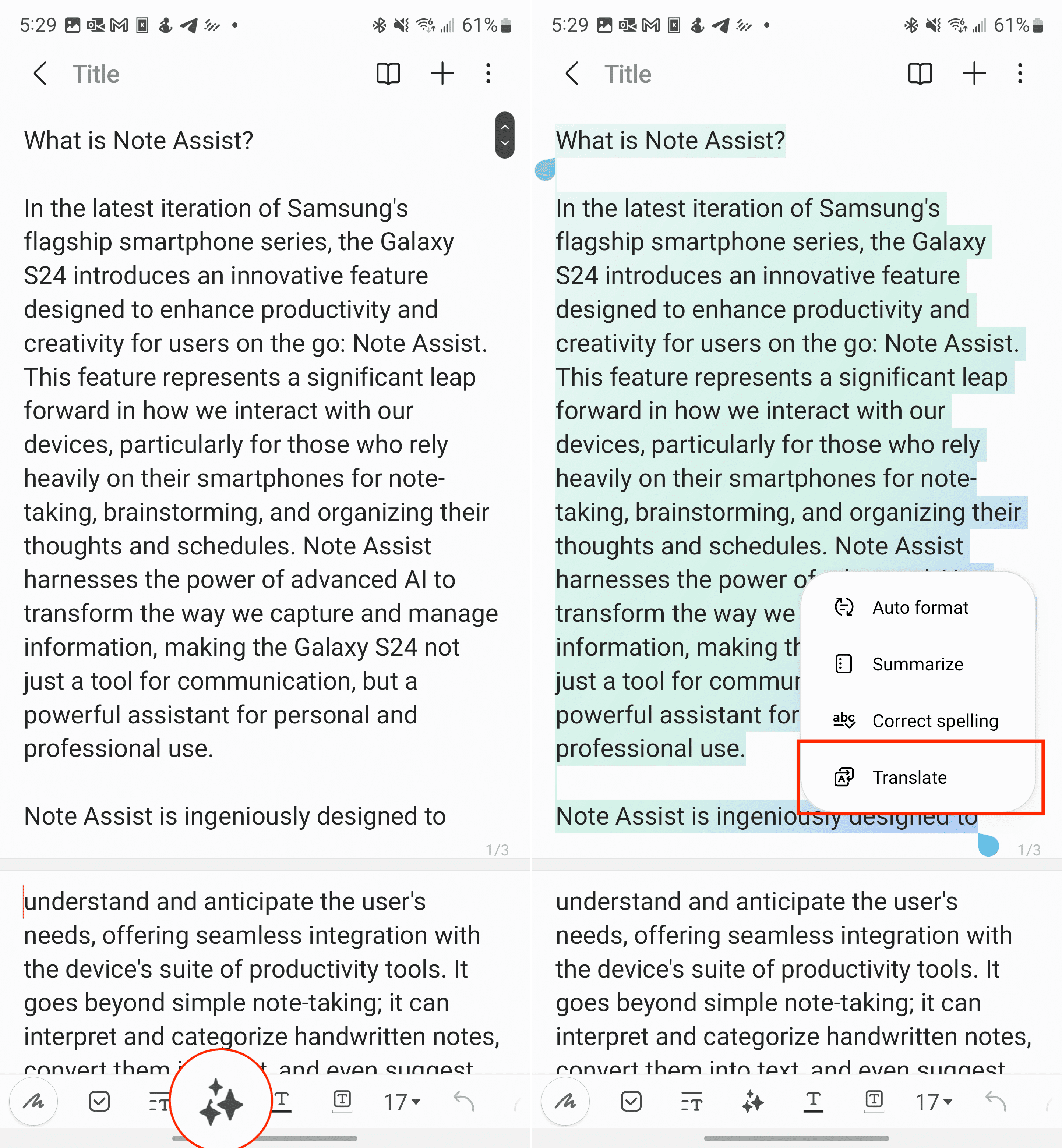 How to Use Note Assist on Galaxy S24 - Technipages