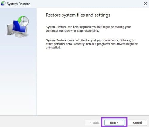 Steps to Do a System Restore in Windows 11 - Technipages