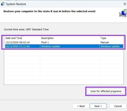 Steps to Do a System Restore in Windows 11 - Technipages