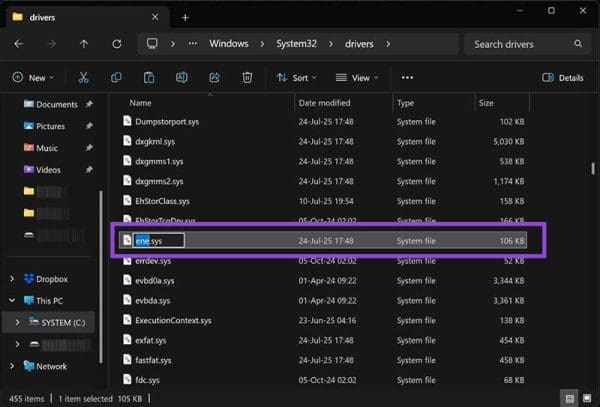 How to Fix “ene.sys Driver Cannot Load” Error on Windows 11 - Technipages