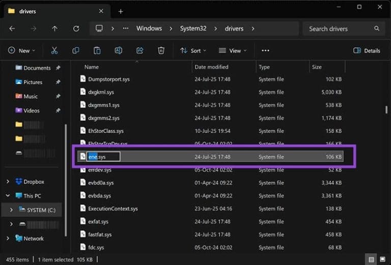 How to Fix “ene.sys Driver Cannot Load” Error on Windows 11 - Technipages